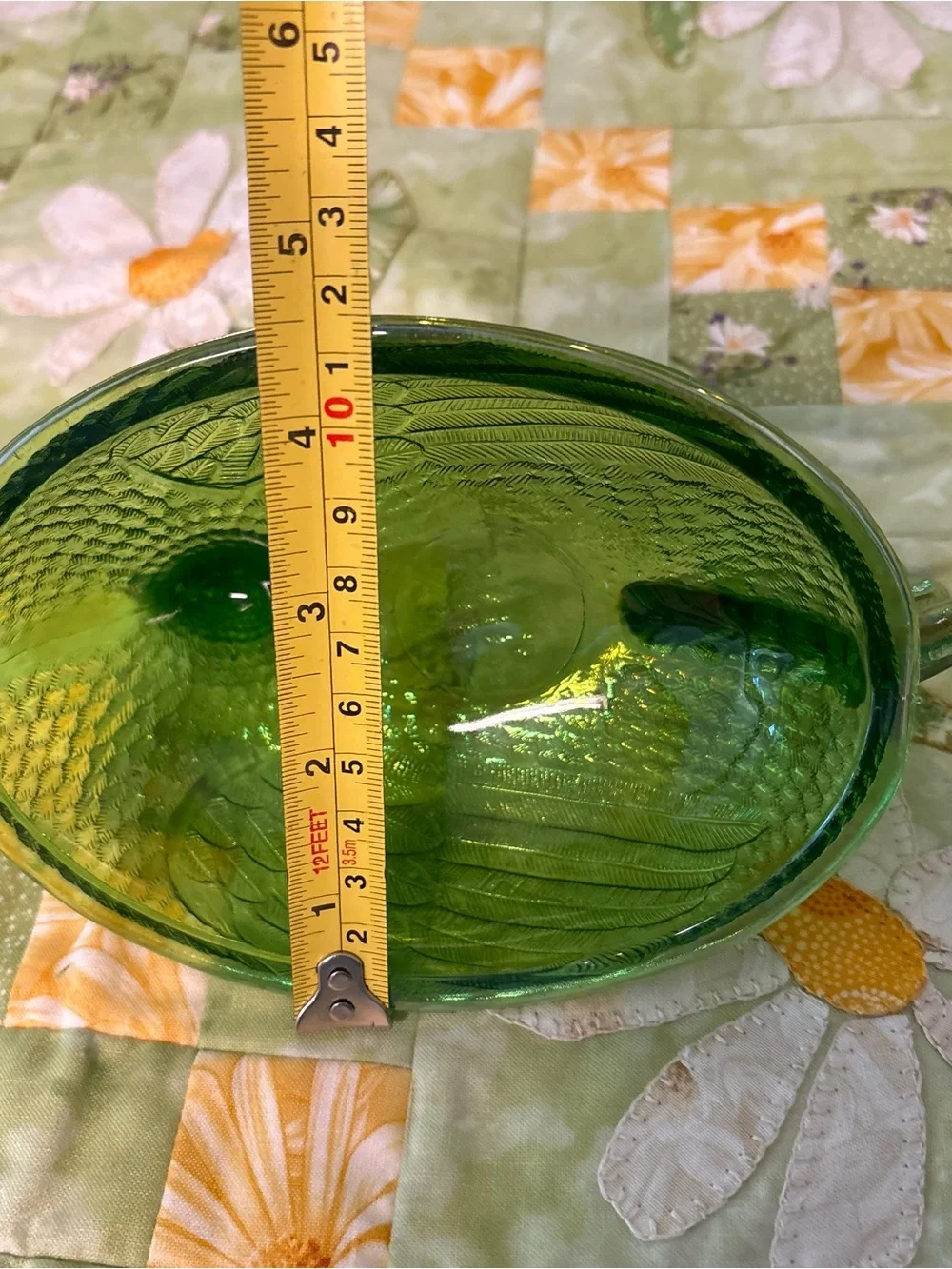 Indiana Glass | Accents | Iridescent Carnival Glass Hen Dish In Green ...